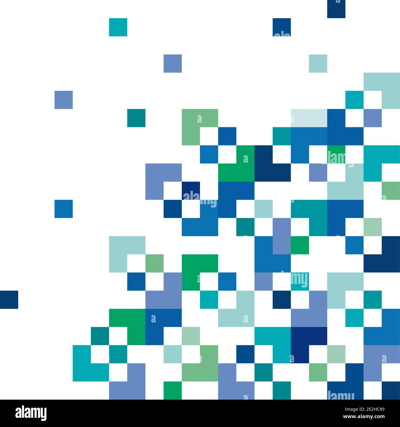 Vector concept of network, pixel on white background Stock Vector Image ...