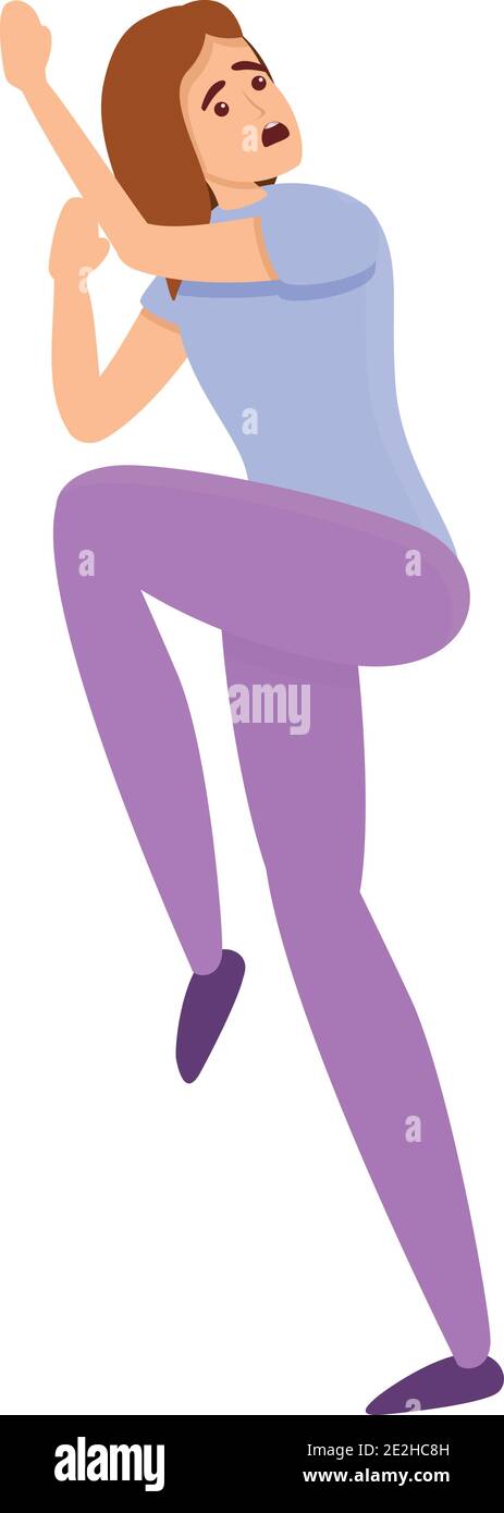 Afraid woman icon. Cartoon of afraid woman vector icon for web design ...