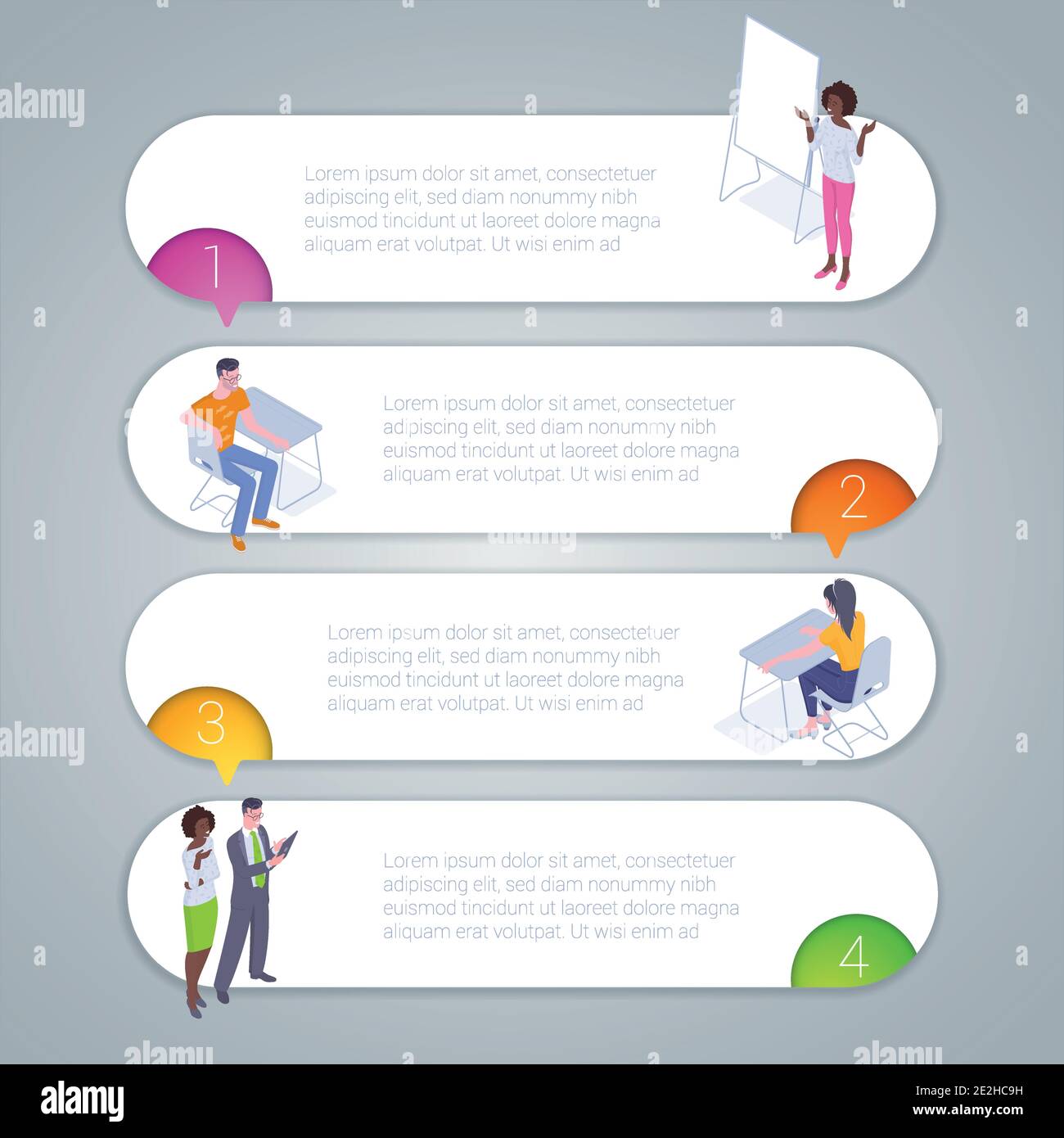 Step by step infographics template Stock Vector Image & Art - Alamy