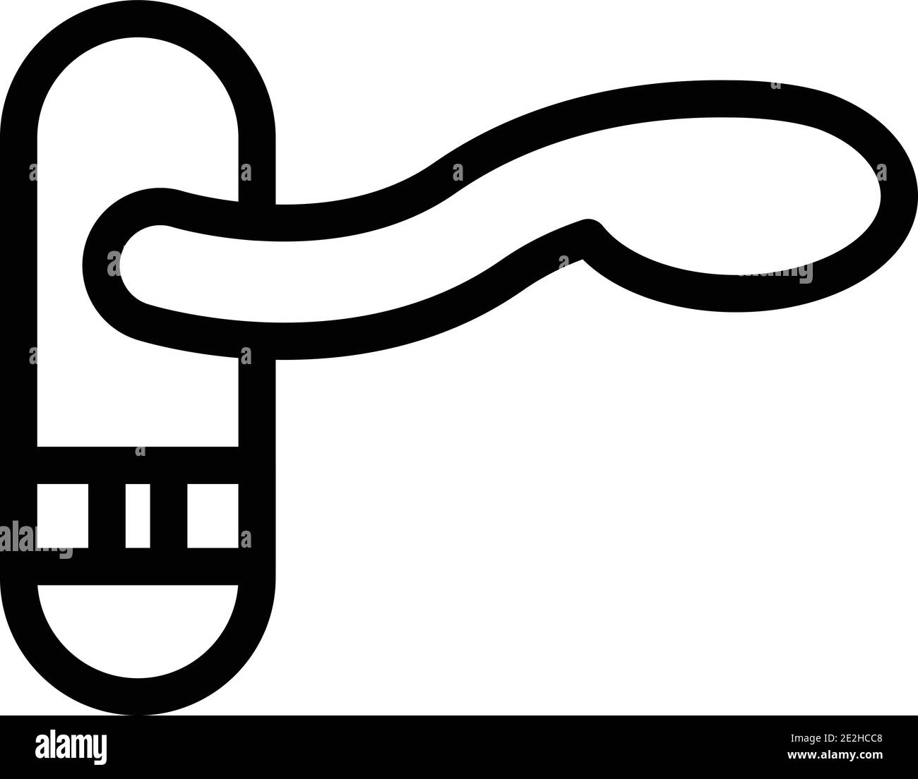 Classic door handle icon. Outline classic door handle vector icon for ...