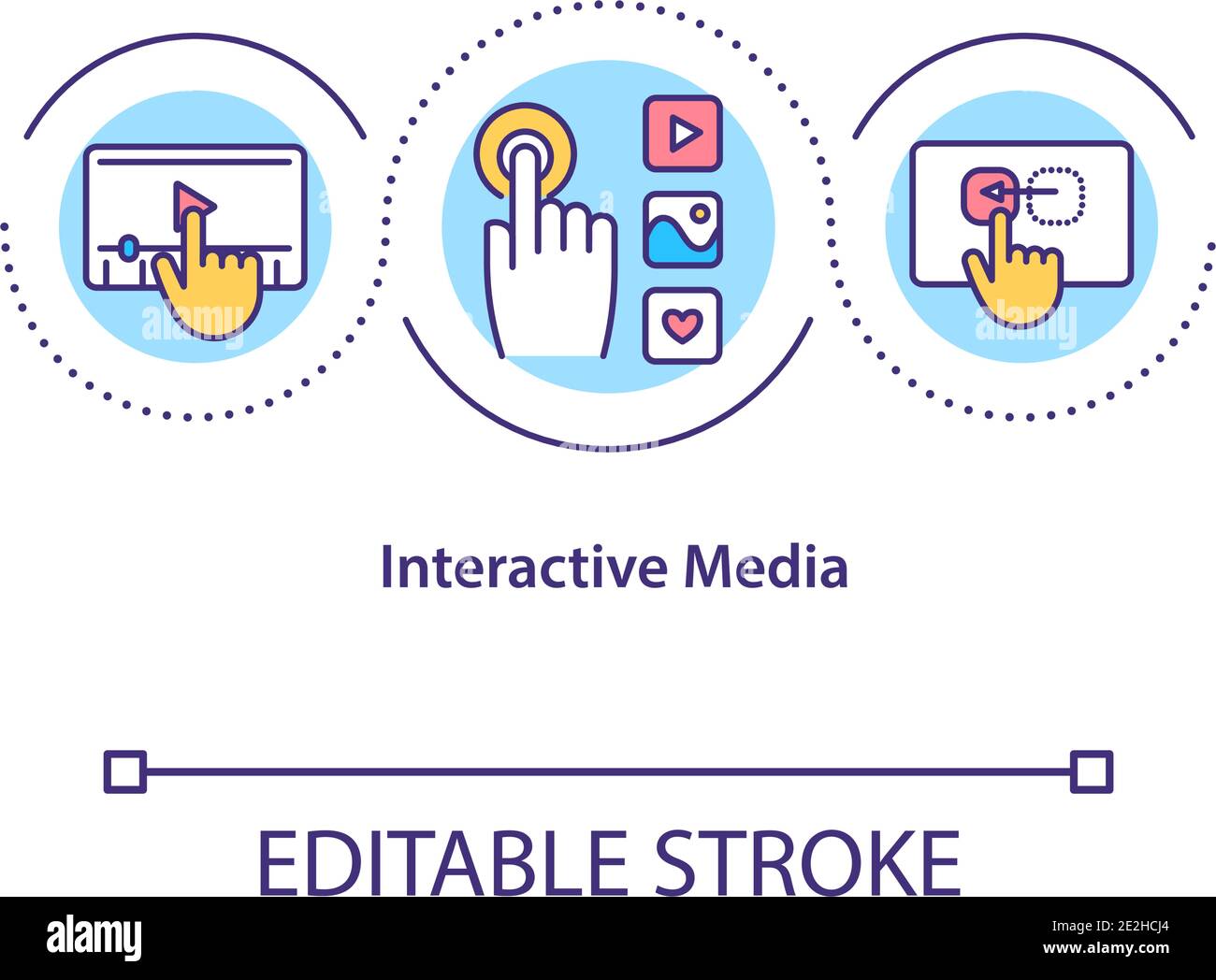 Interactive media concept icon Stock Vector Image & Art - Alamy