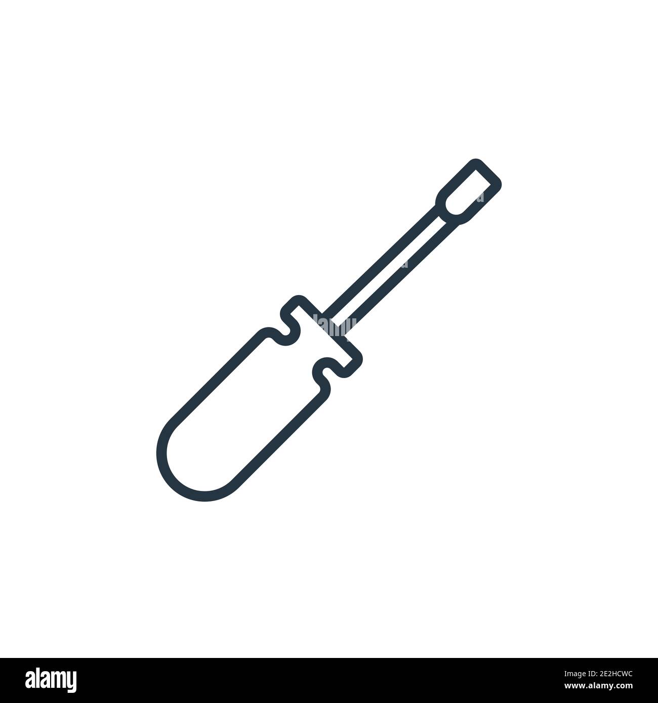 Tools outline vector icon. Thin line black tools icon, flat vector ...