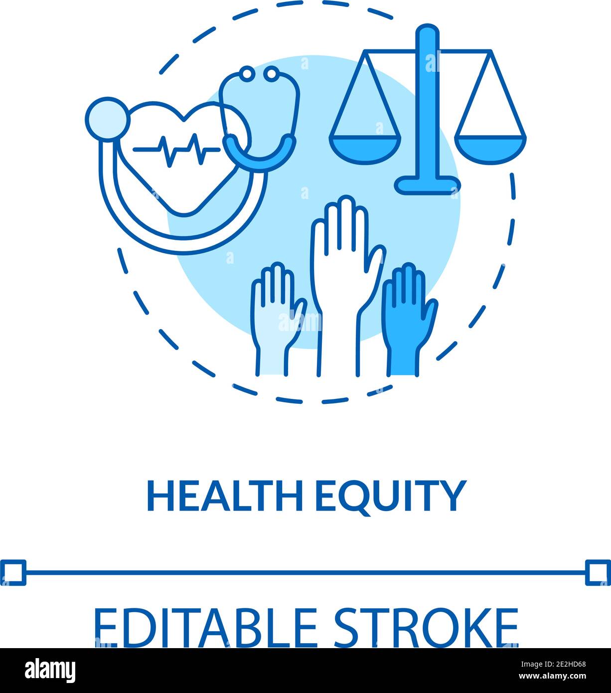 Health equity concept icon Stock Vector Image & Art - Alamy