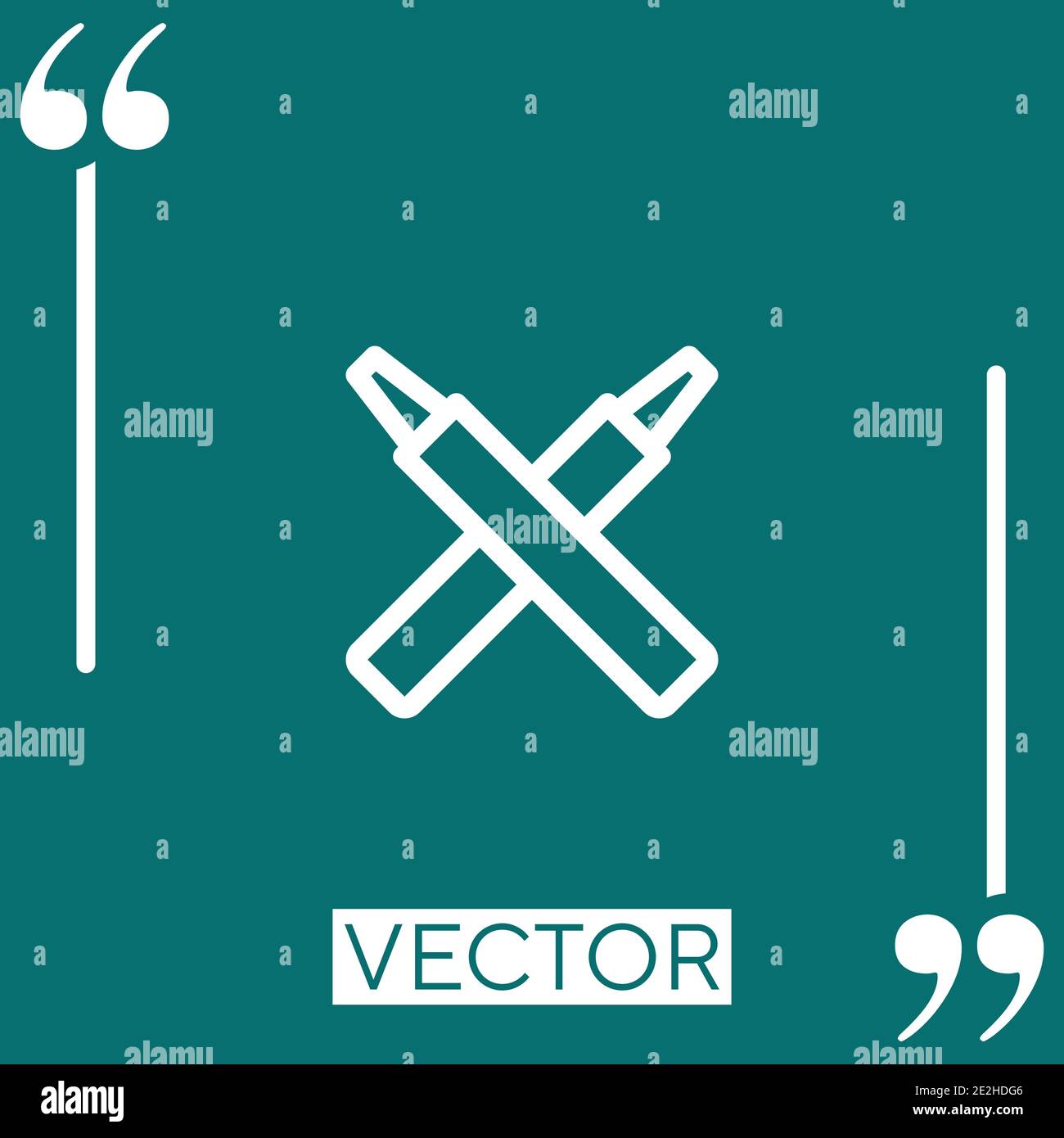 drawing vector icon Linear icon. Editable stroke line Stock Vector ...