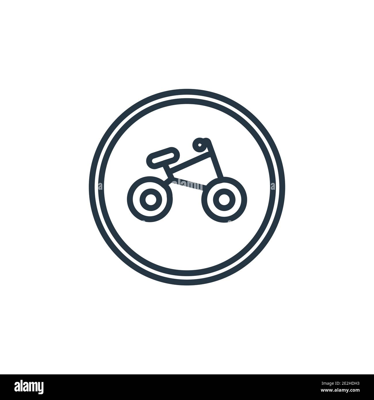 Bicycle symbol outline vector icon. Thin line black bicycle symbol icon ...