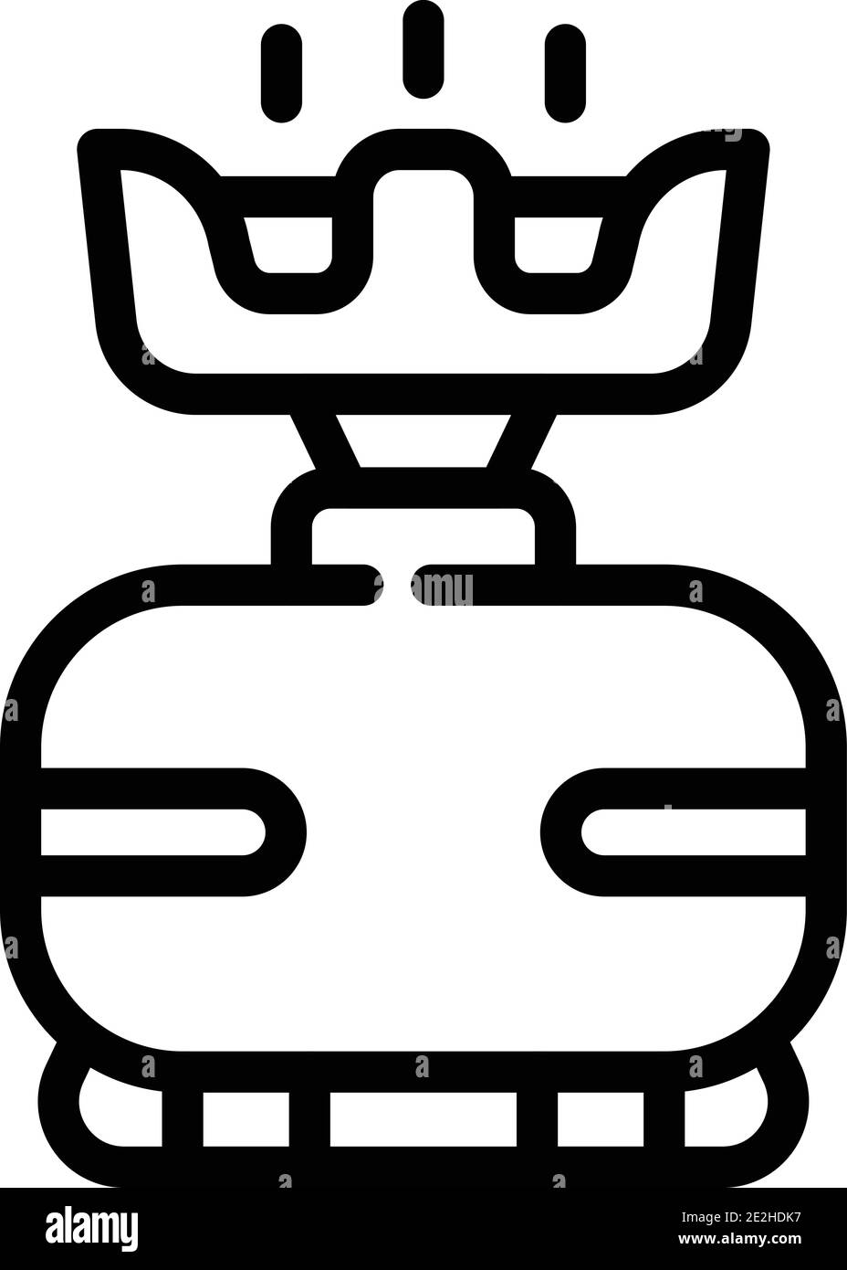 Outdoor gas stove icon. Outline outdoor gas stove vector icon for web ...