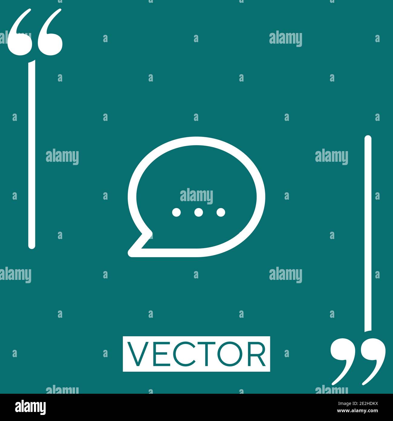 chat bubble Linear icon. Editable stroke line Stock Vector Image & Art ...