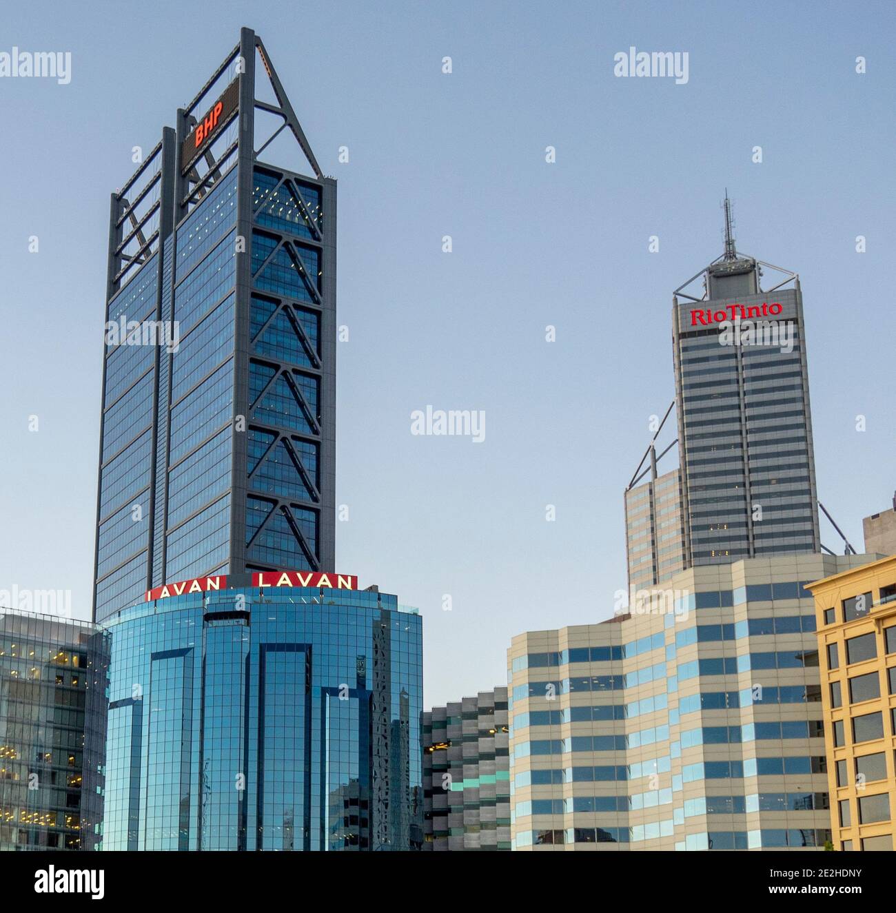 Modern office towers in Perth Western Australia Stock Photo - Alamy