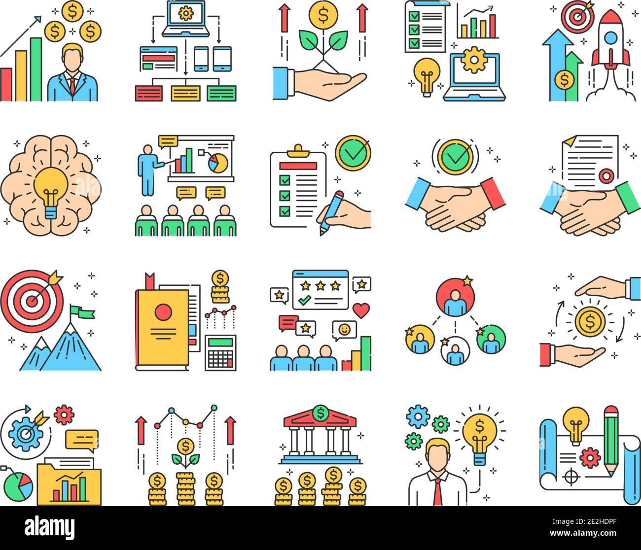 Crowdfunding color line icon. Sign for web page, app. UI UX GUI design element. Editable stroke ...