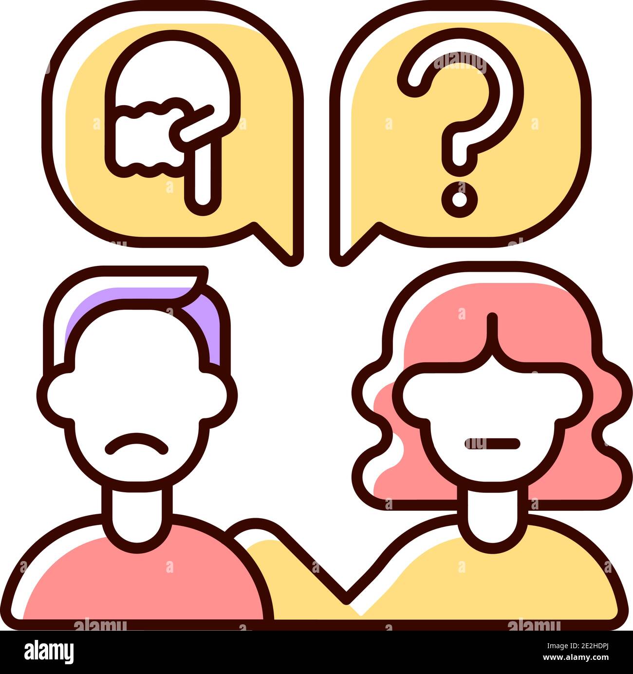 Talk to someone RGB color icon Stock Vector Image & Art - Alamy