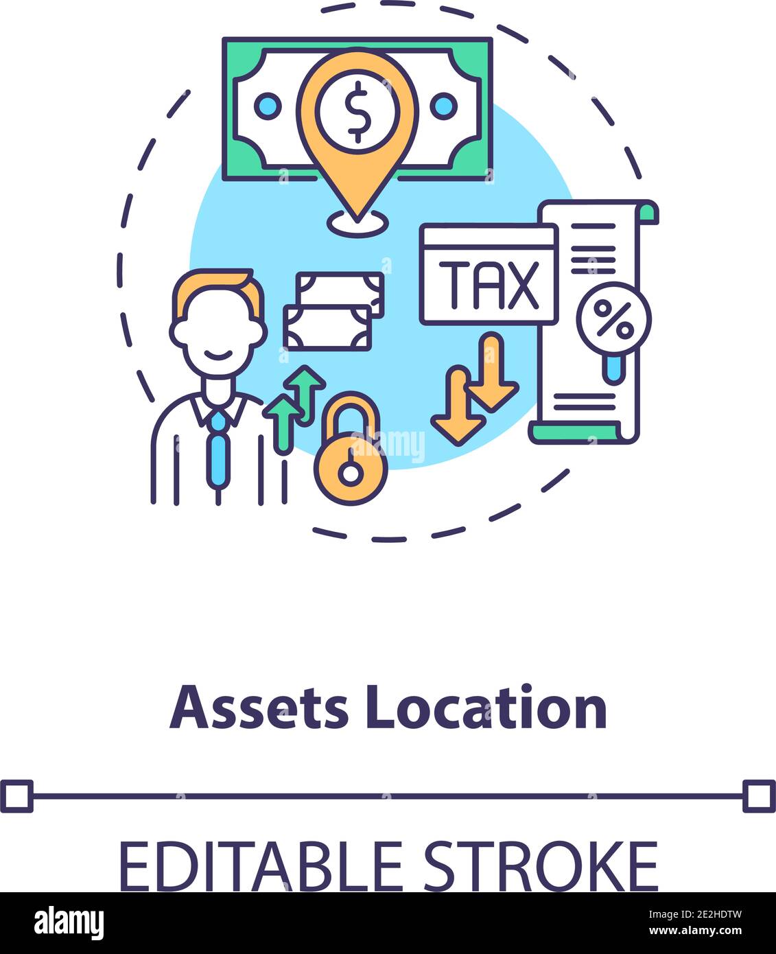 Asset allocation icon line Stock Vector Images - Alamy