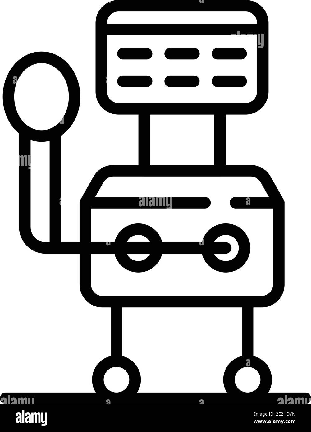 Intensive ventilator medical machine icon. Outline intensive ventilator ...