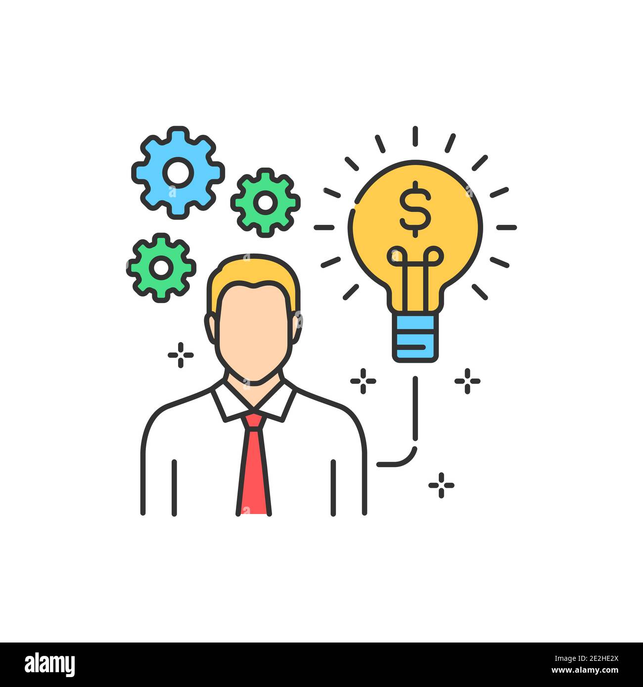 Founder color line icon. Crowdfunding. Sign for web page, app. UI UX ...