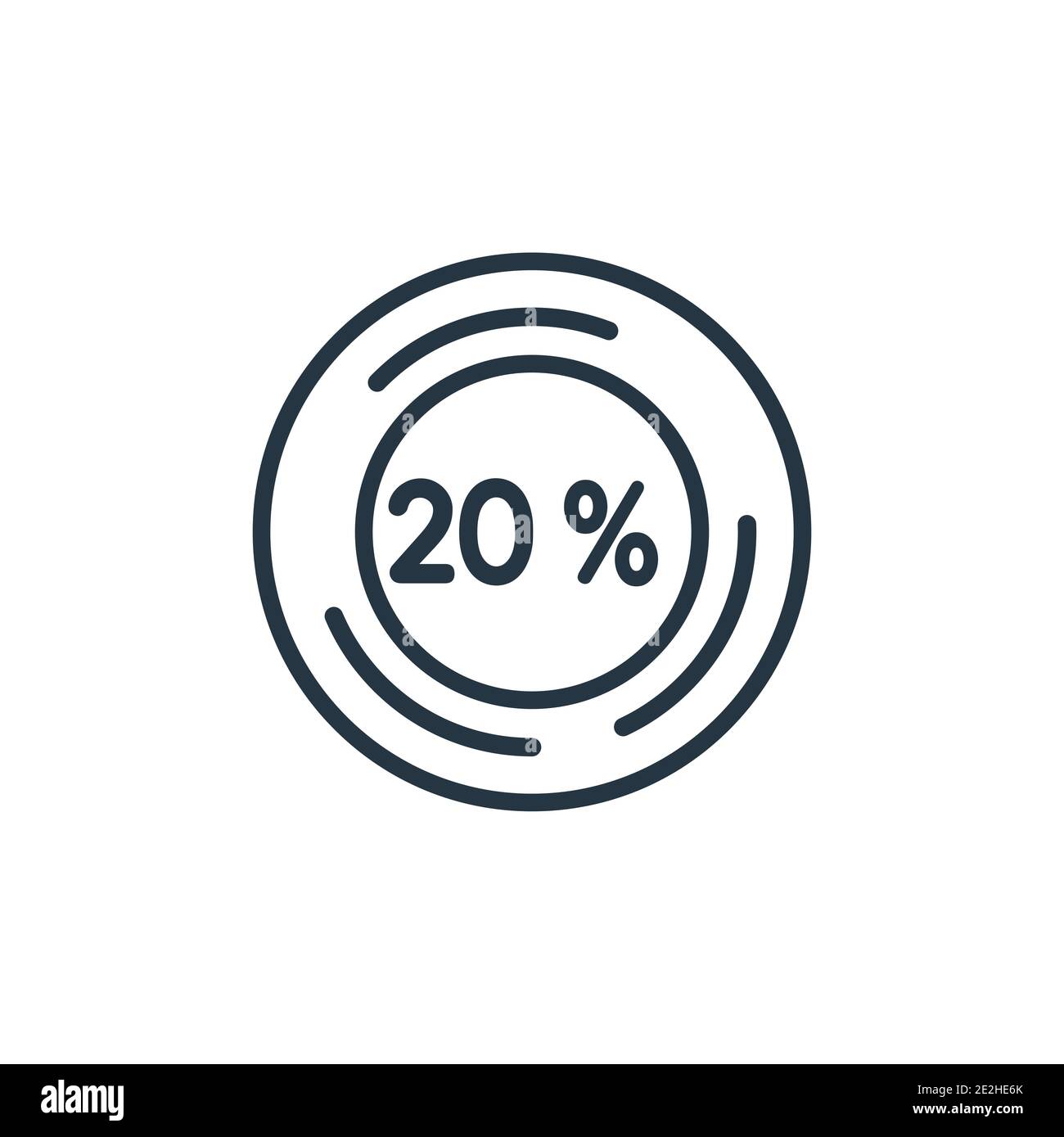 Percentage outline vector icon. Thin line black percentage icon, flat ...