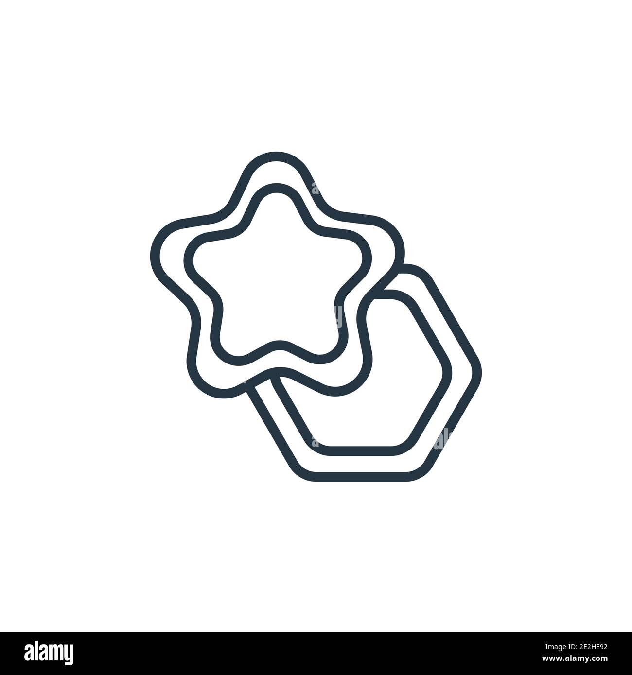 Cookie cutter outline vector icon. Thin line black cookie cutter icon ...