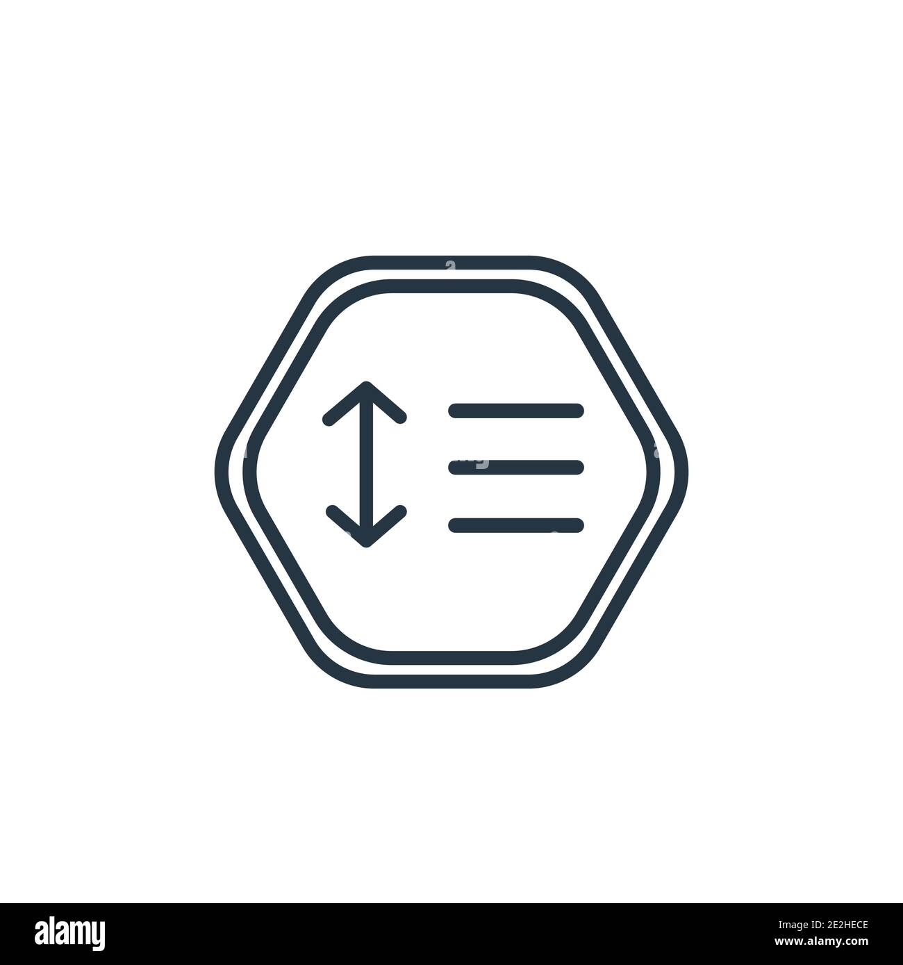 Spacing outline vector icon. Thin line black spacing icon, flat vector ...