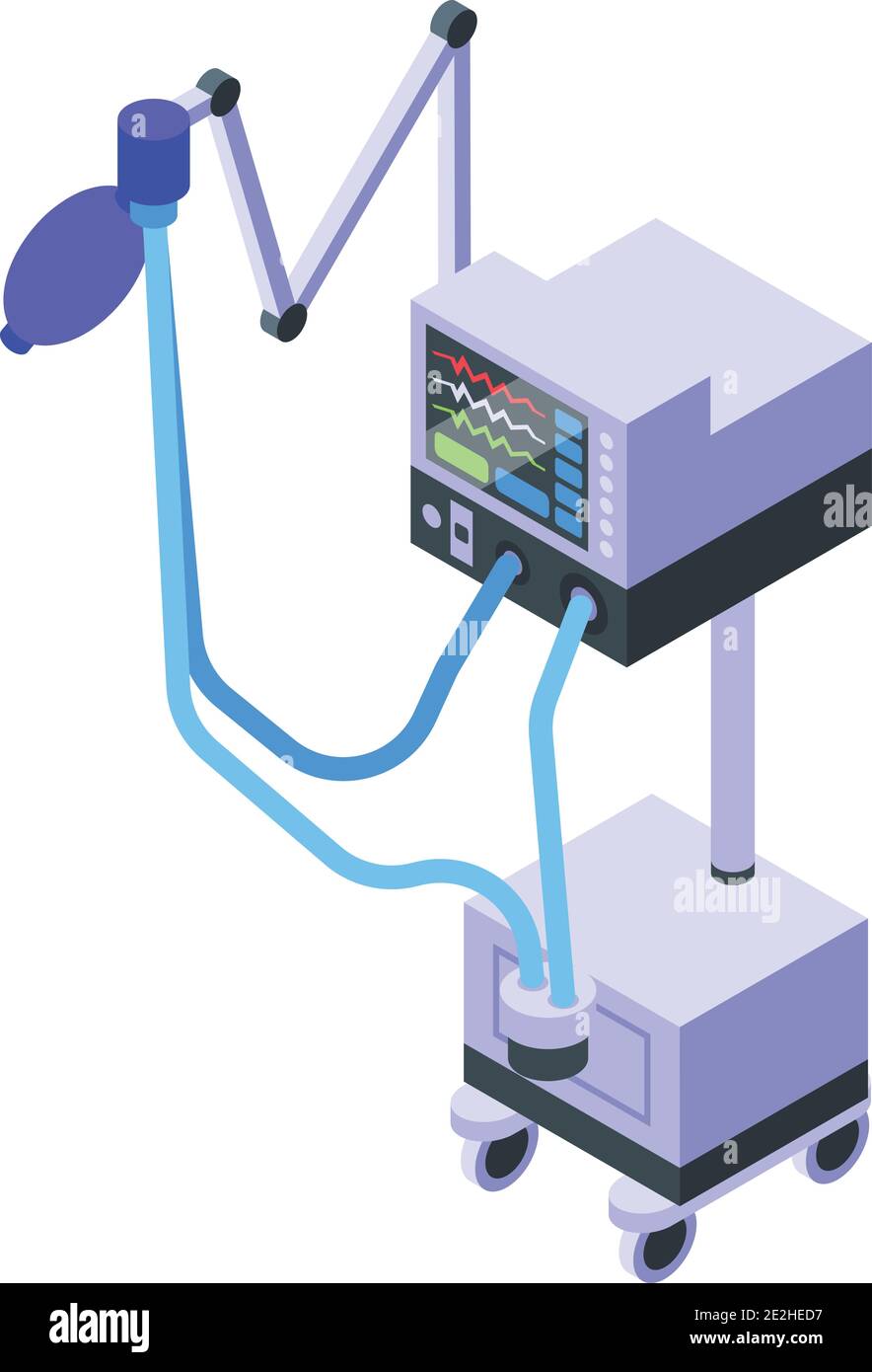 Icu medical device icon. Isometric of icu medical device vector icon ...