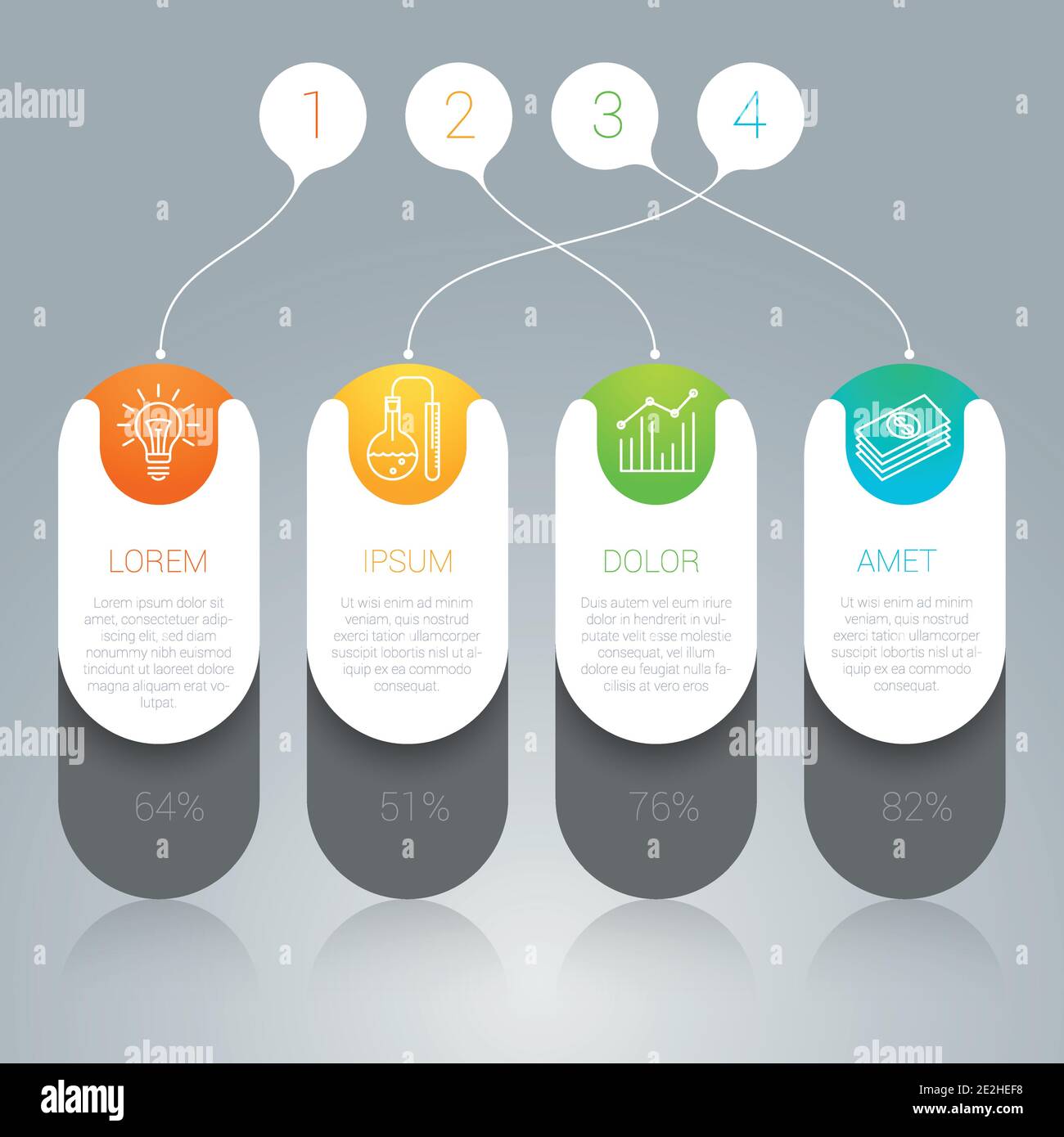 Step by step infographics template Stock Vector Image & Art - Alamy