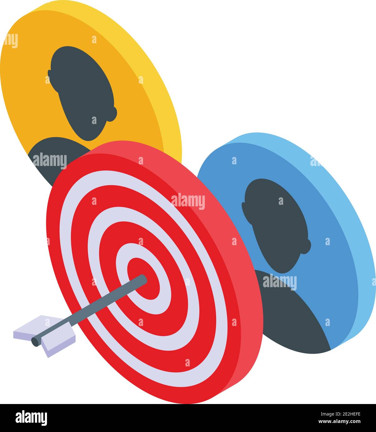 Candidate target icon. Isometric of candidate target vector icon for ...