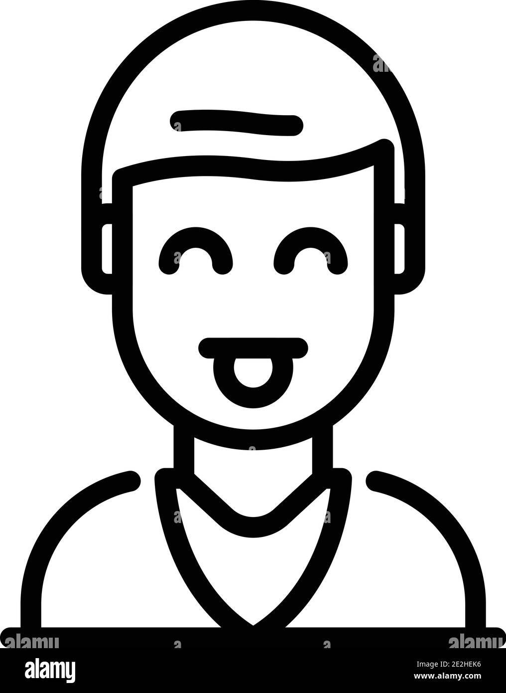 Smiling father icon. Outline smiling father vector icon for web design ...