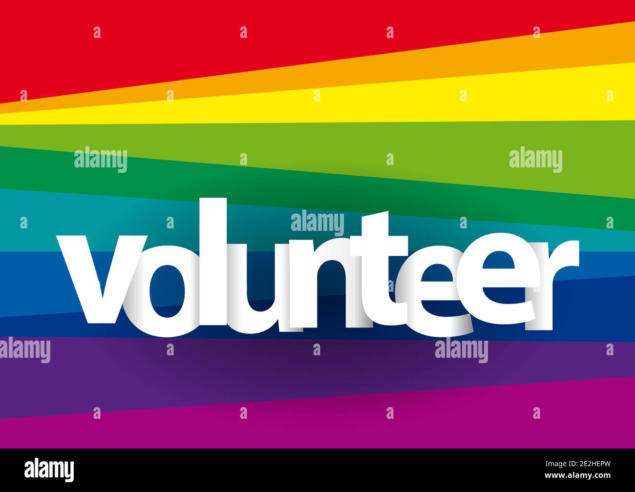 Volunteer text on rainbow background Stock Vector Image & Art - Alamy