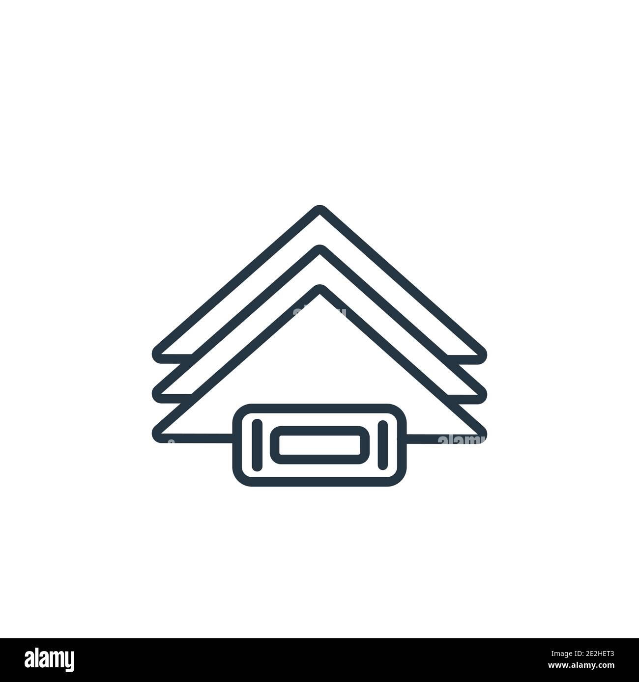 Napkin outline vector icon. Thin line black napkin icon, flat vector ...