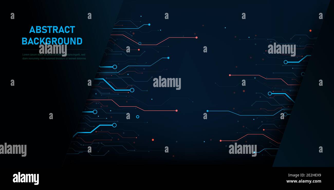 Abstract background electronic printed circuit board, with connection ...