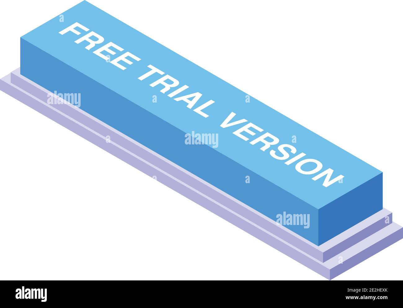 Trial button icon. Isometric of trial button vector icon for web design ...