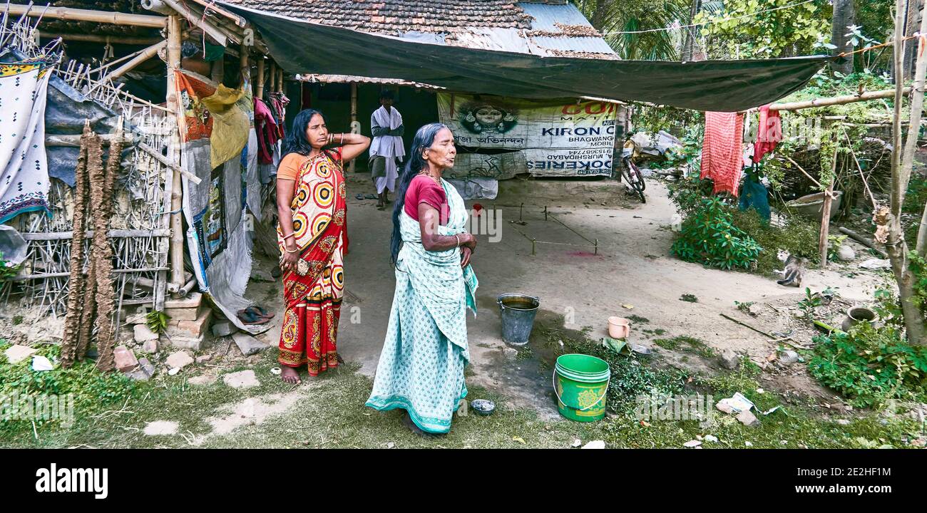 Baranagar village. West Bengal, India. This village looks the many ...