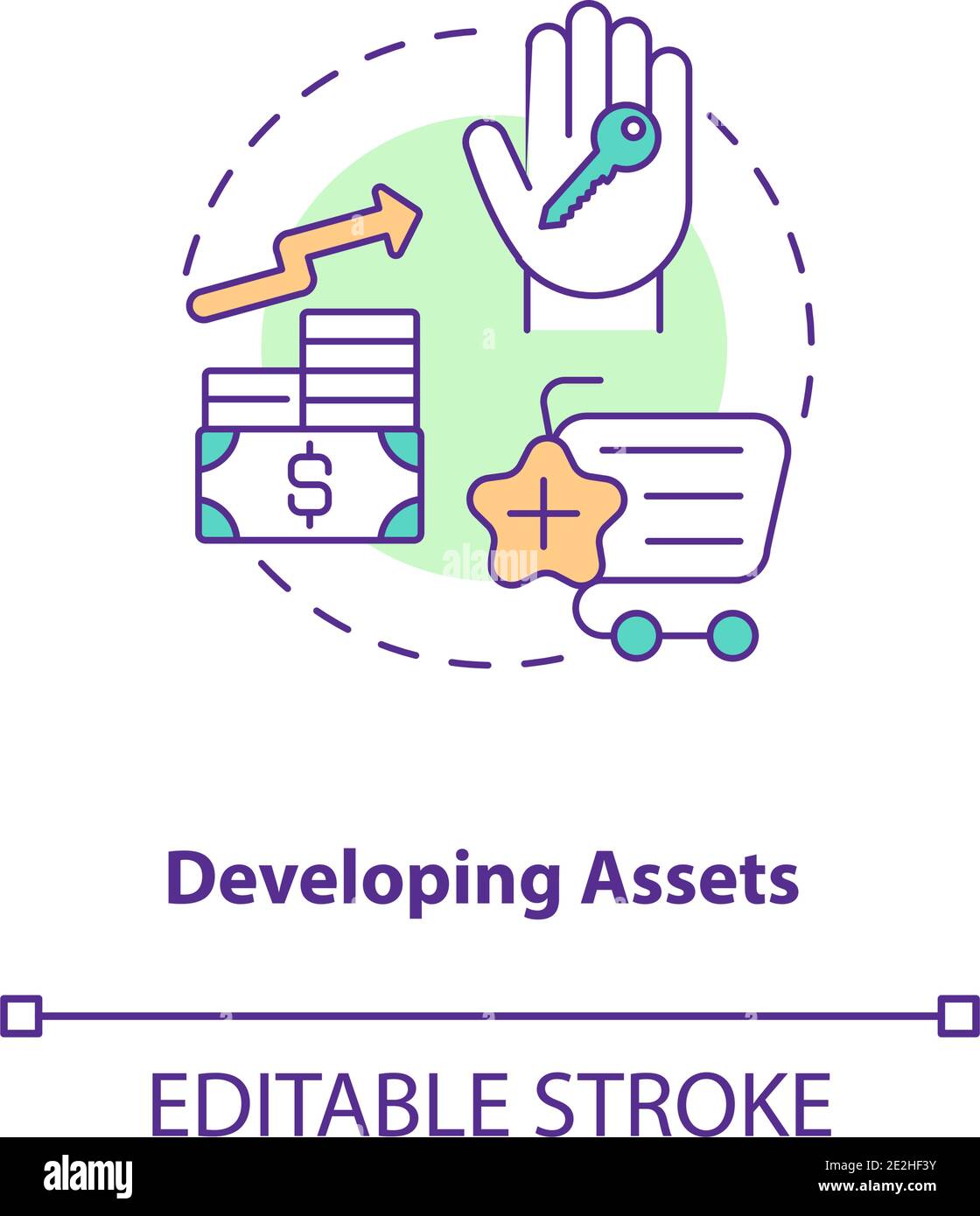 Developing assets concept icon Stock Vector Image & Art - Alamy