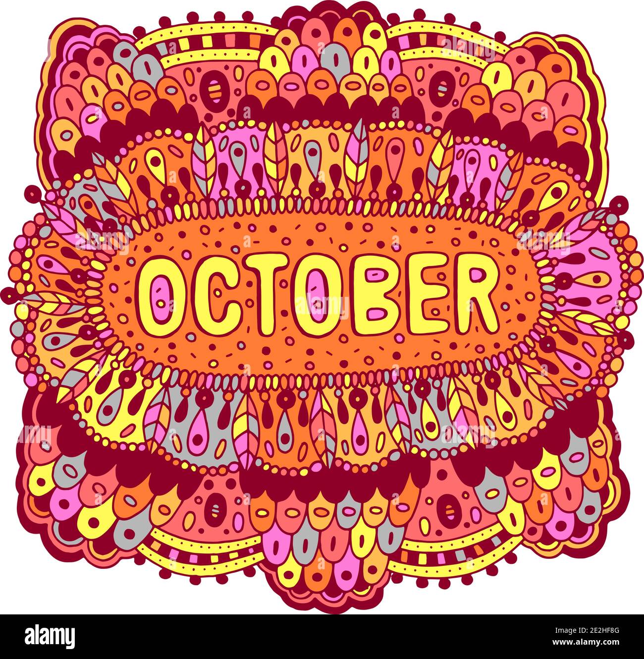 Month name Stock Vector Images - Alamy