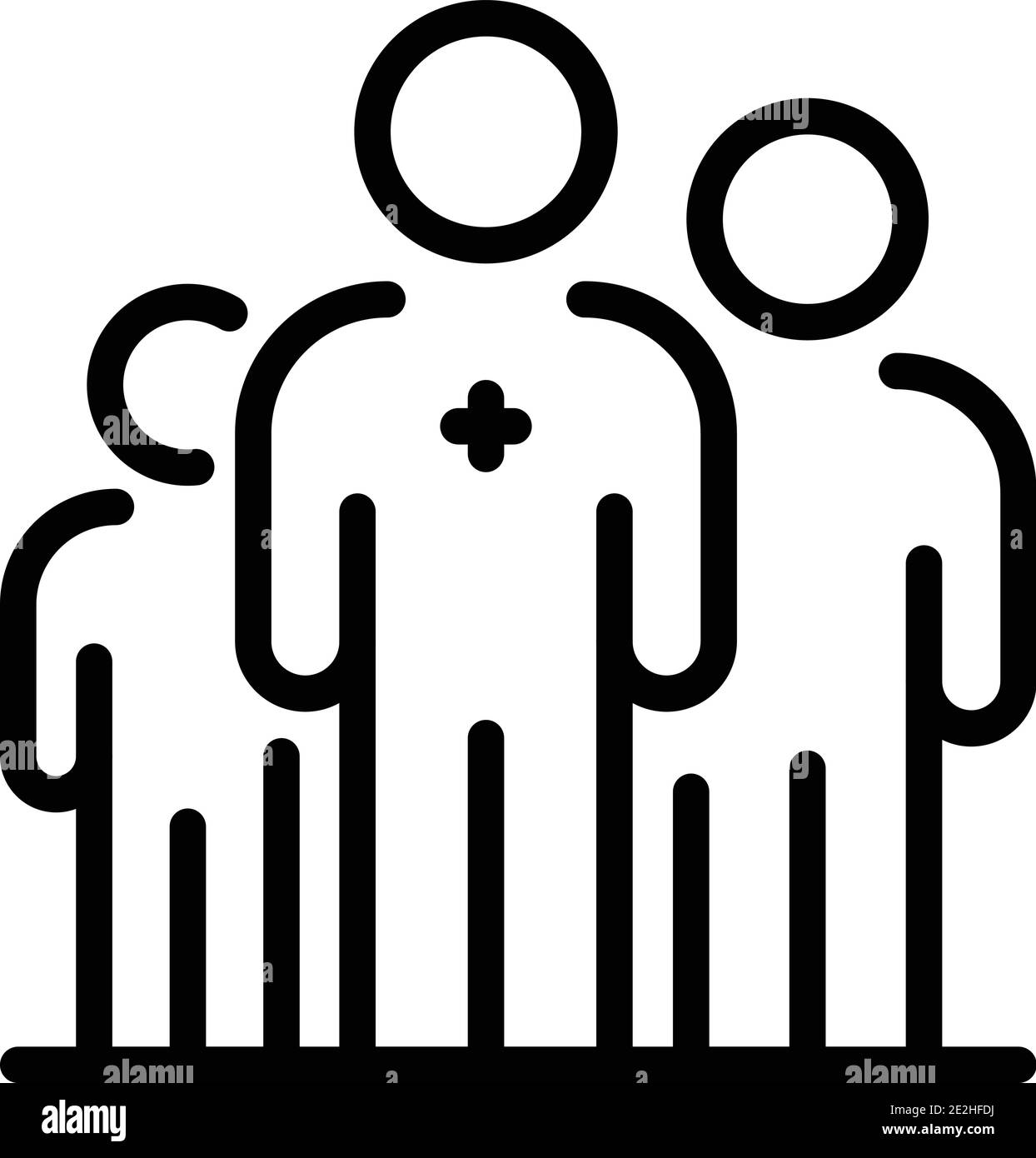 Family medical care icon. Outline family medical care vector icon for ...