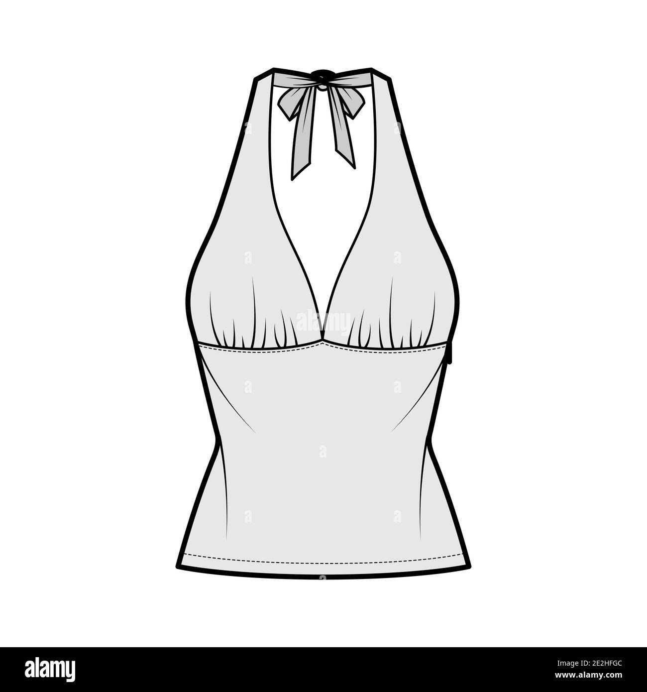 Black and white halter top Stock Vector Images - Alamy