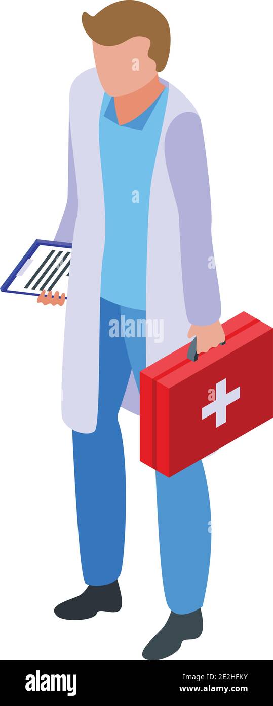 Medical family doctor icon. Isometric of medical family doctor vector ...