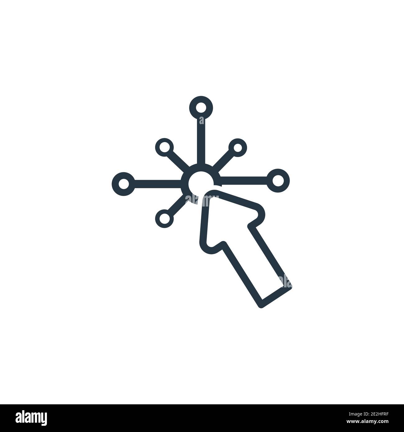 Interactive outline vector icon. Thin line black interactive icon, flat ...