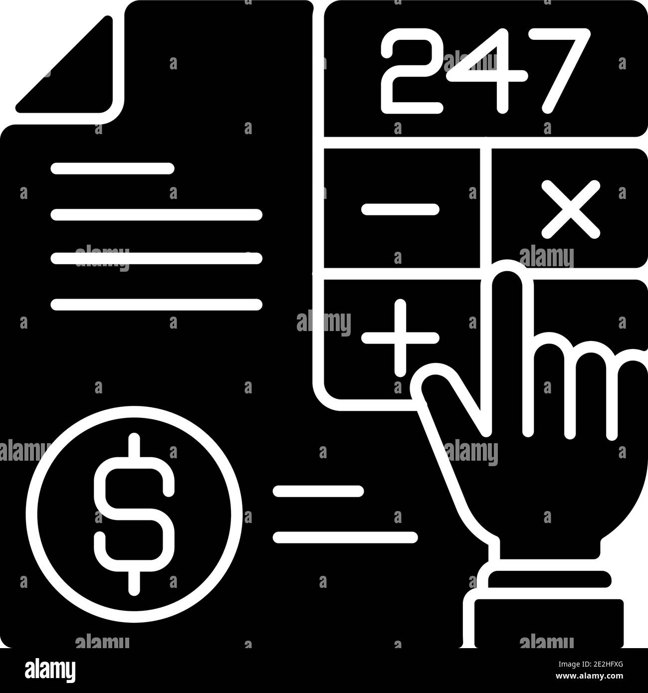 Accounting black glyph icon Stock Vector Image & Art - Alamy