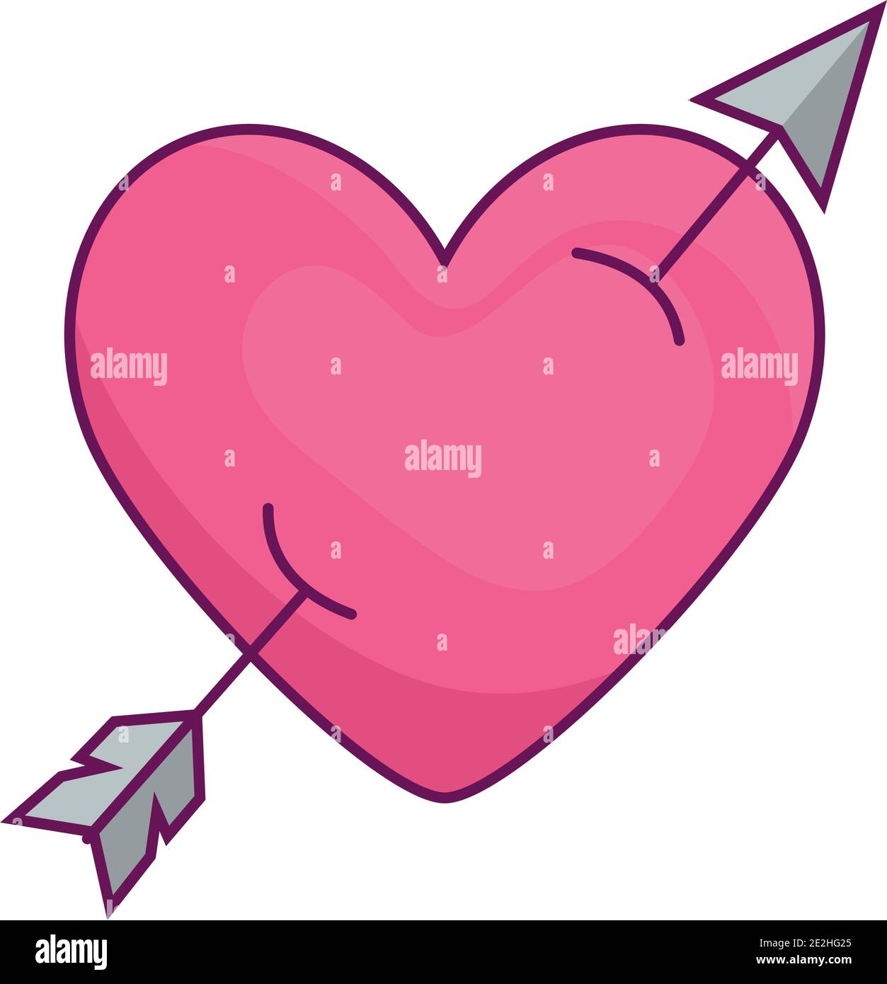 Heart with arrow isolated vector design Stock Vector Image & Art - Alamy