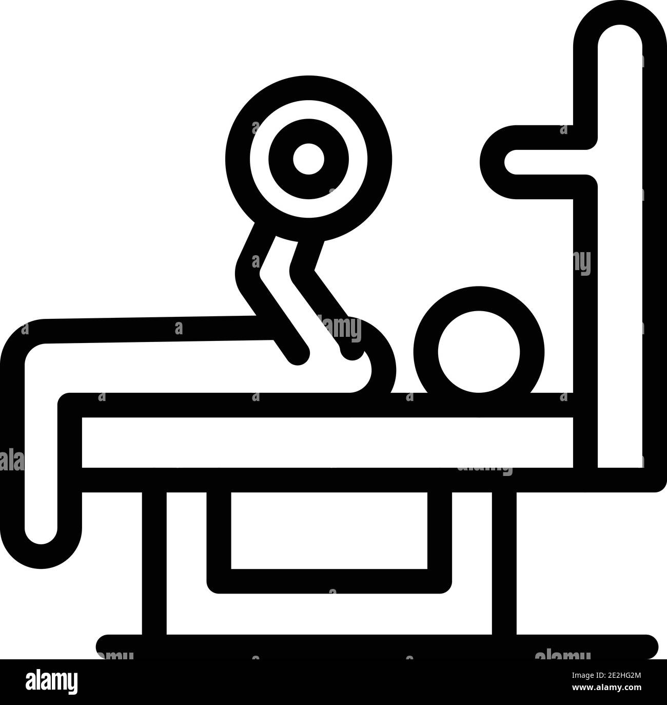 Gym training icon. Outline gym training vector icon for web design ...