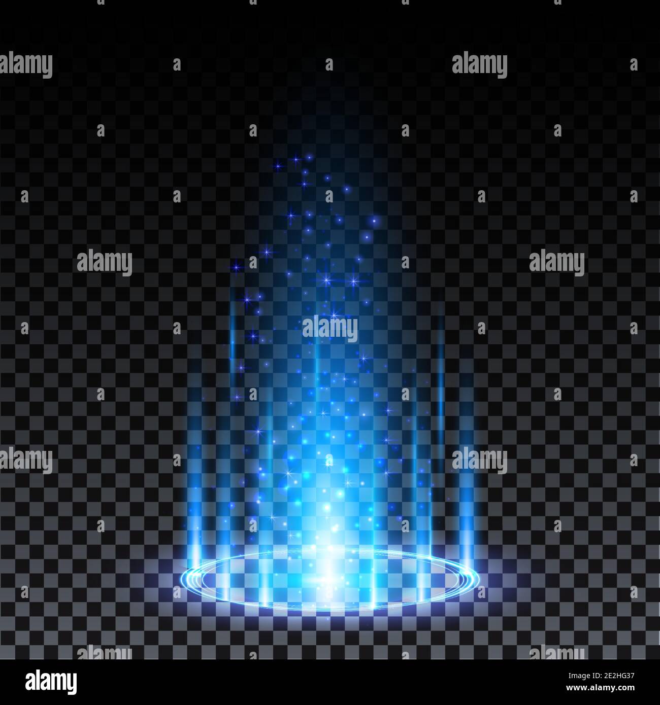 Blue hologram portal. Magic fantasy portal. Magic circle teleport ...