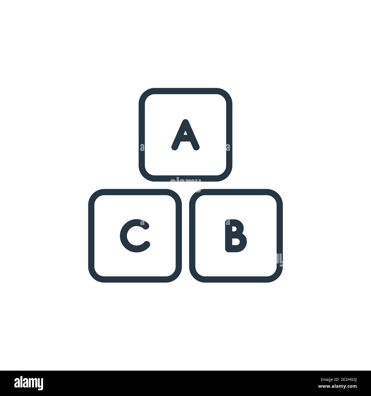 Block outline vector icon. Thin line black block icon, flat vector ...