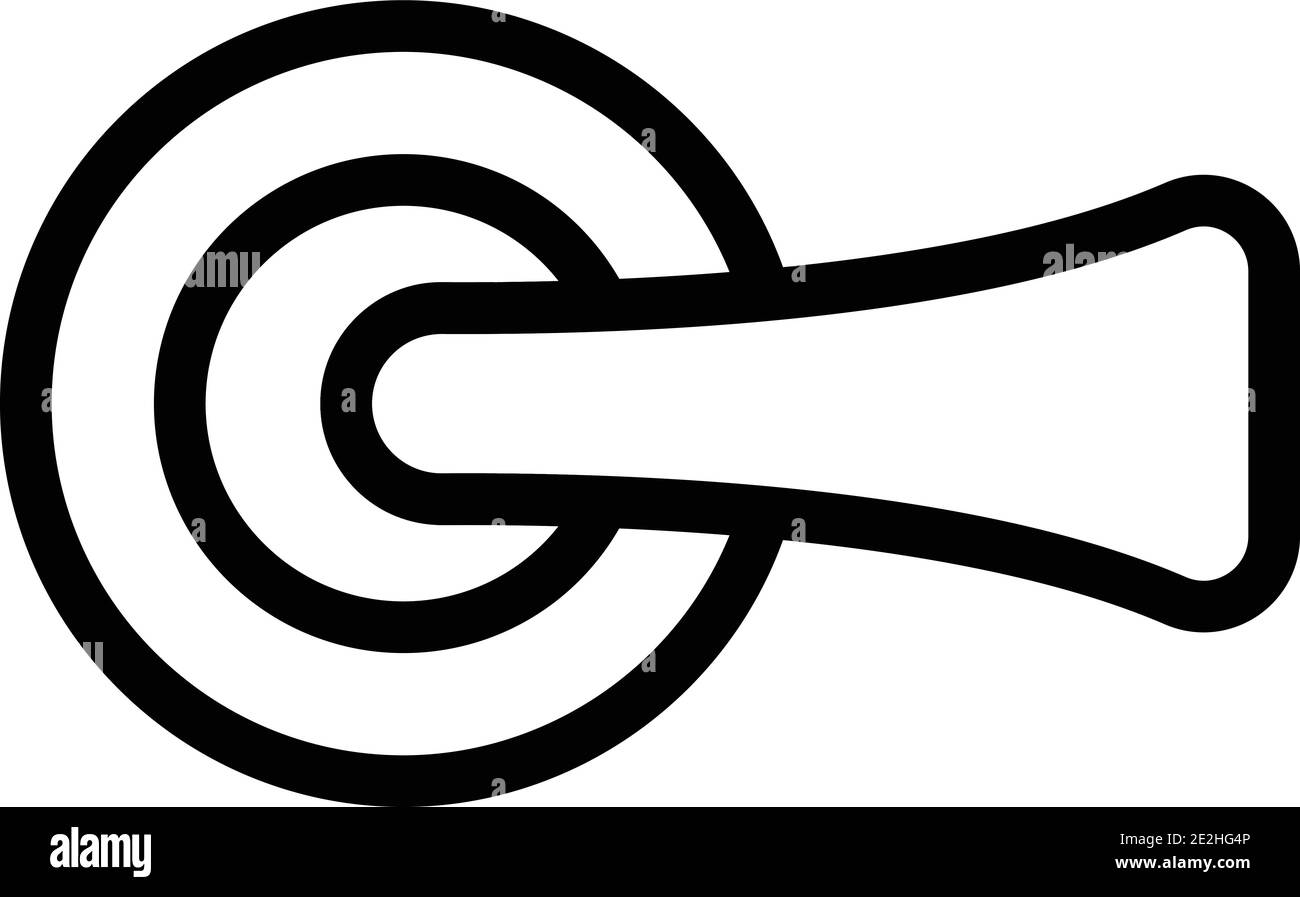 Door handle control icon. Outline door handle control vector icon for ...