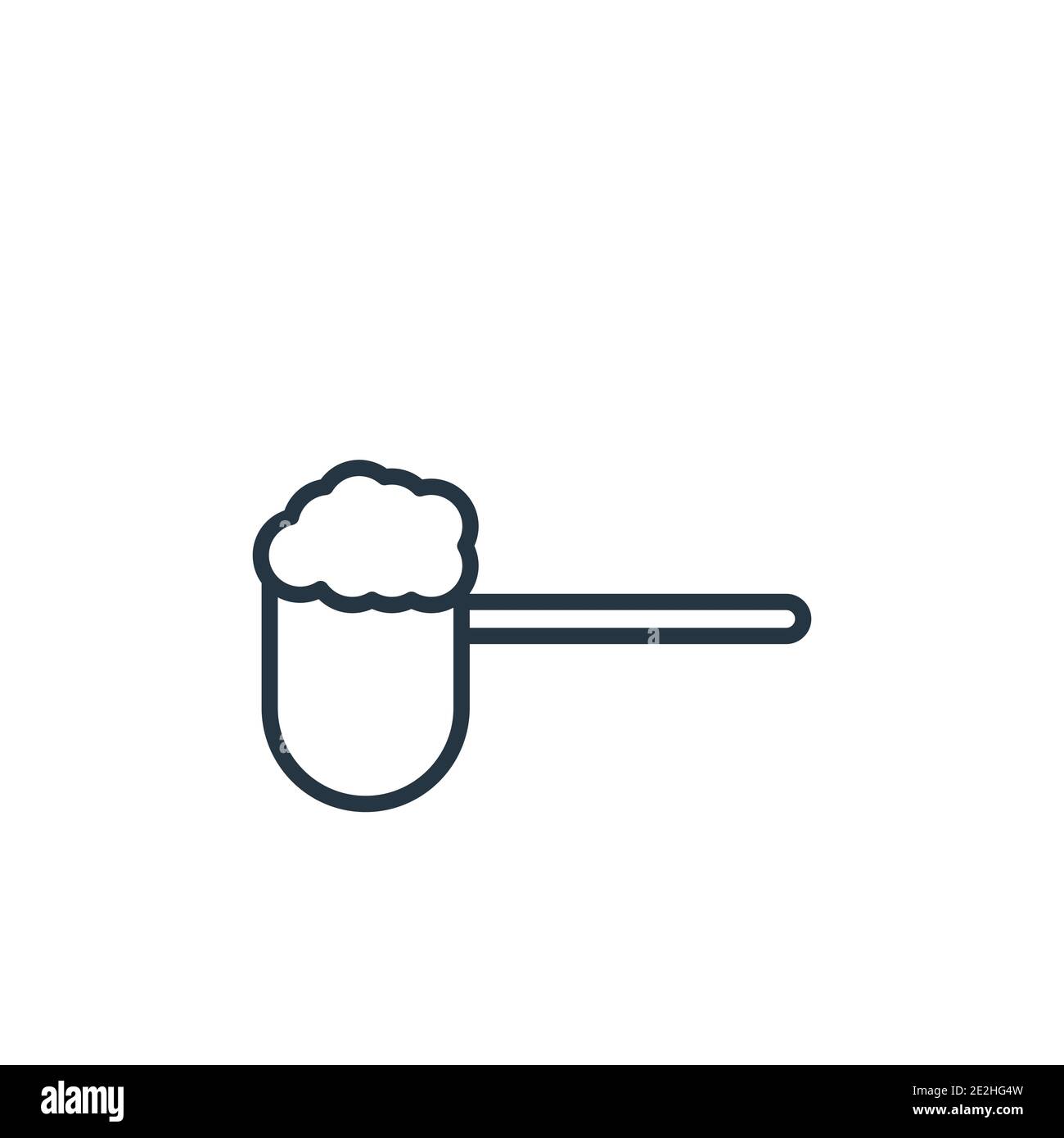 Scoop outline vector icon. Thin line black scoop icon, flat vector ...