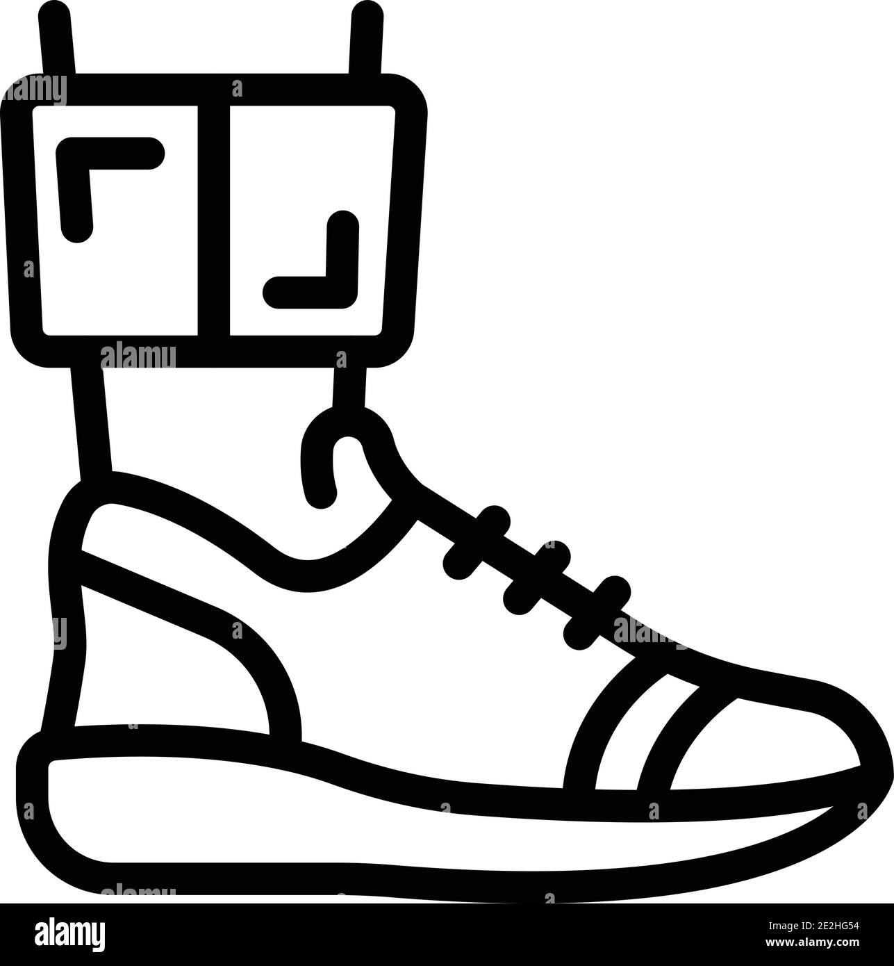 Gym weights leg icon. Outline gym weights leg vector icon for web ...
