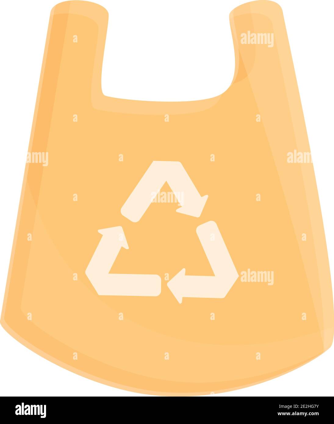 Biodegradable plastic waste bag icon. Cartoon of biodegradable plastic ...