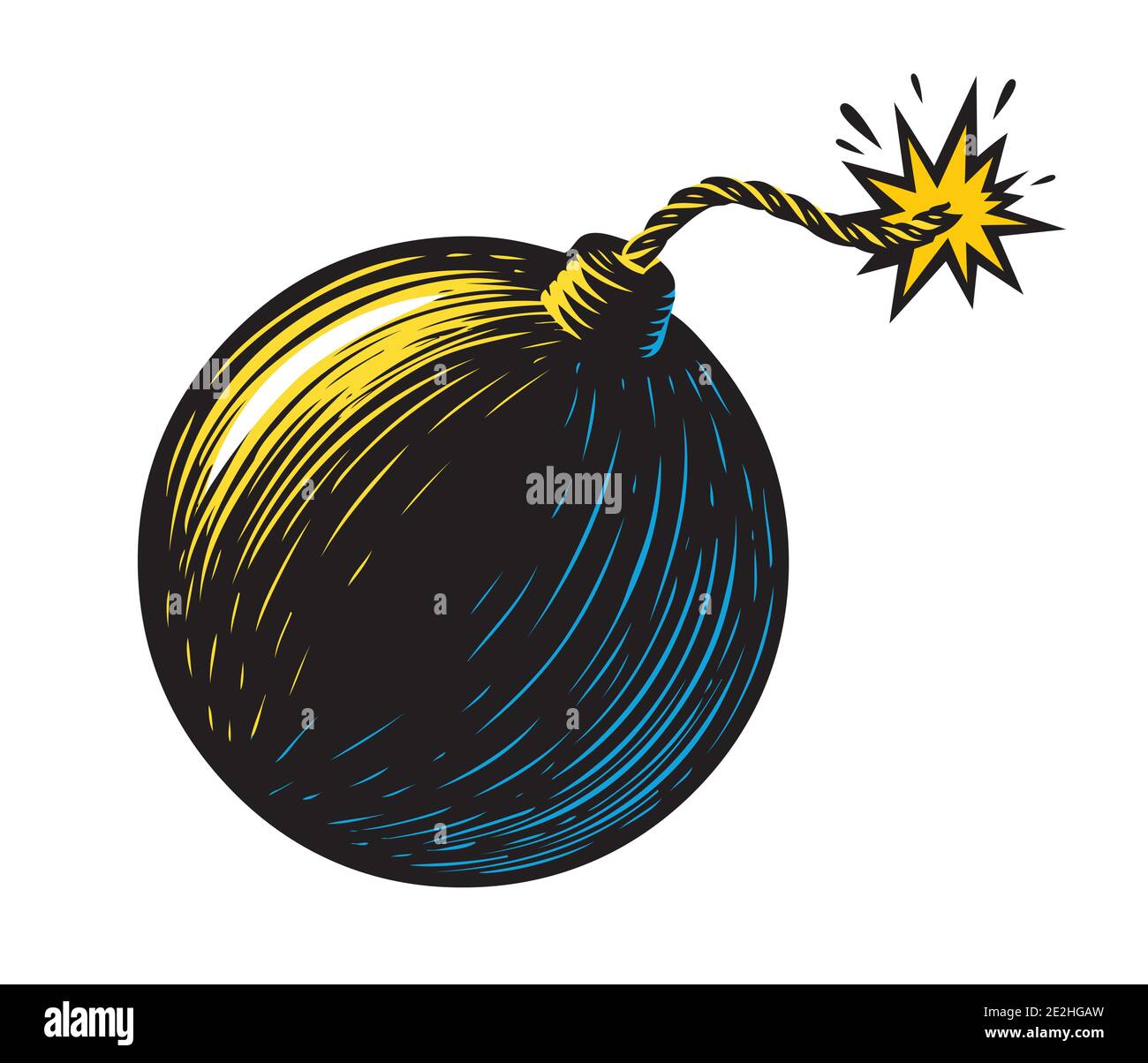 Bomb blast. Explosive isolated on white background Stock Vector Image ...