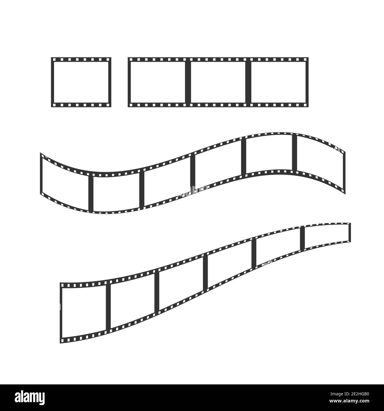 set of cinematic films. The frame and the strip of photographic film ...