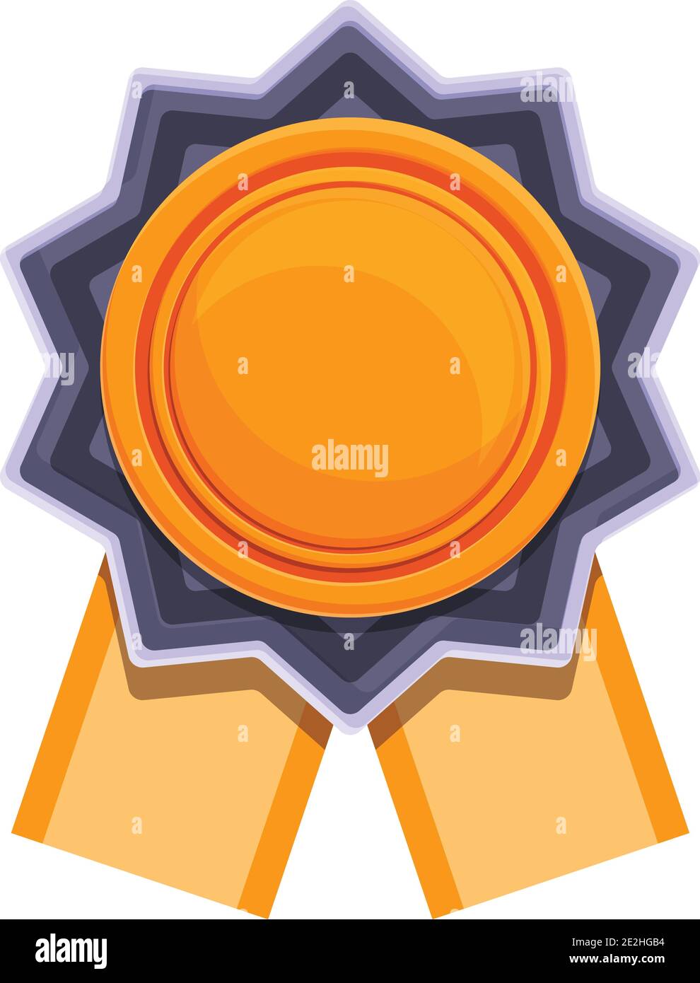 Degree emblem icon. Cartoon of degree emblem vector icon for web design ...