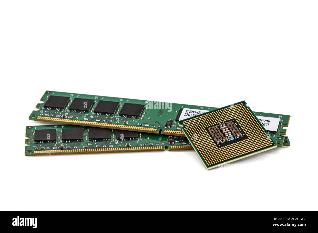 Random Access Memory And Central Processing Unit Of Modern Computer Ram And Cpu Pc Isolated On