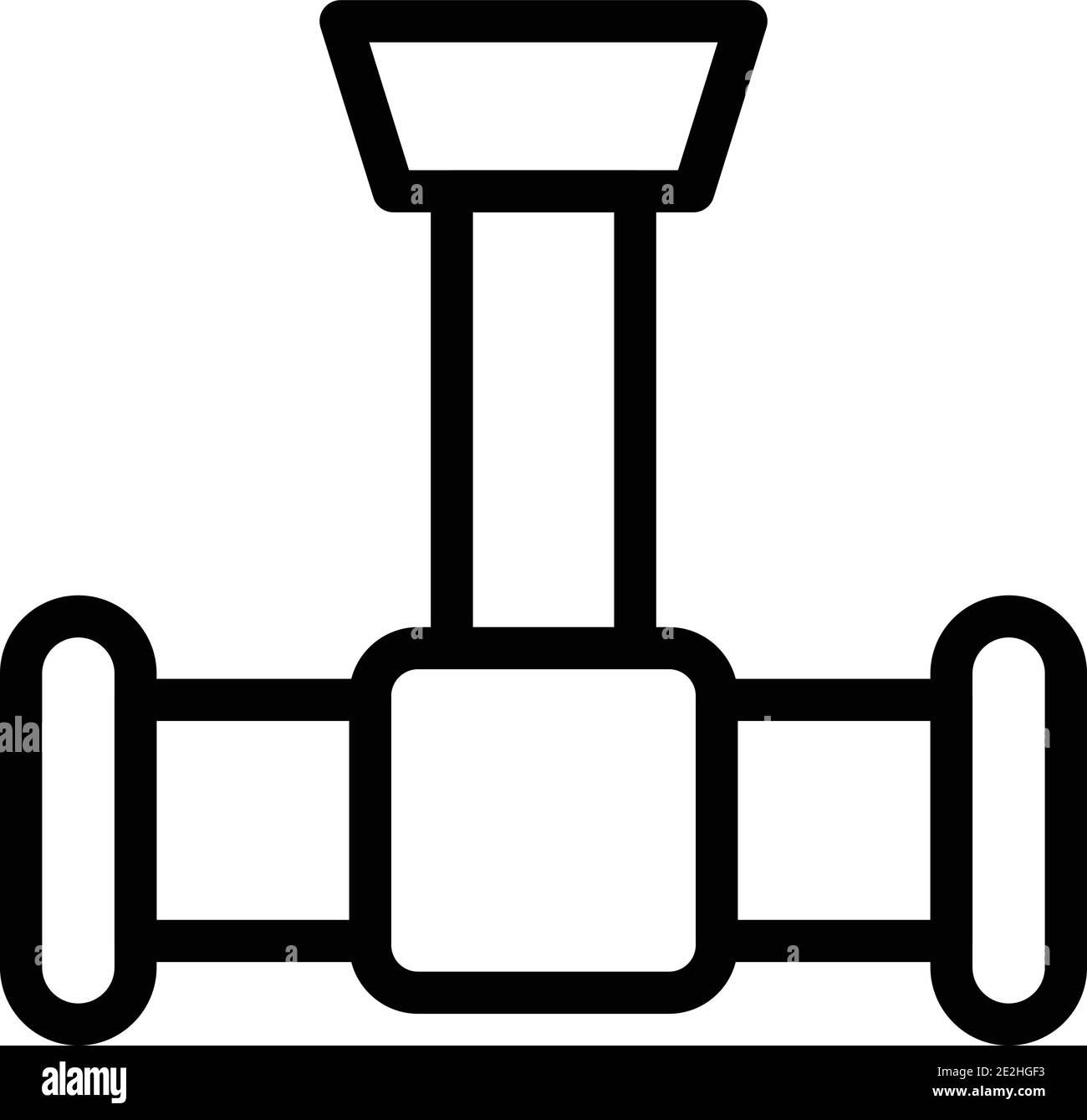 Pipe icon. Outline pipe vector icon for web design isolated on white ...