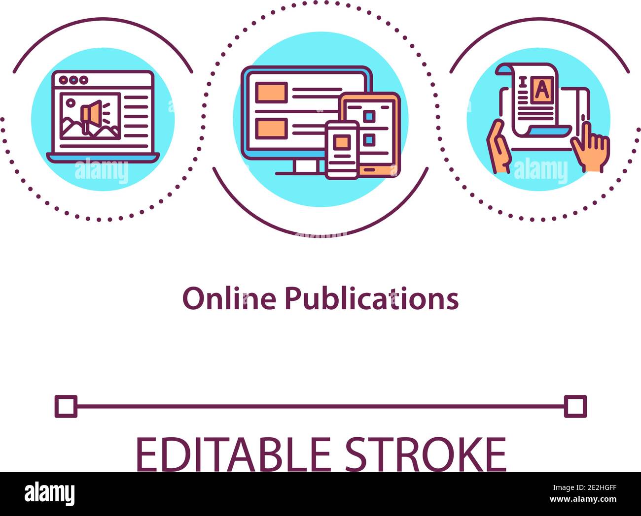 Online publications concept icon Stock Vector Image & Art - Alamy